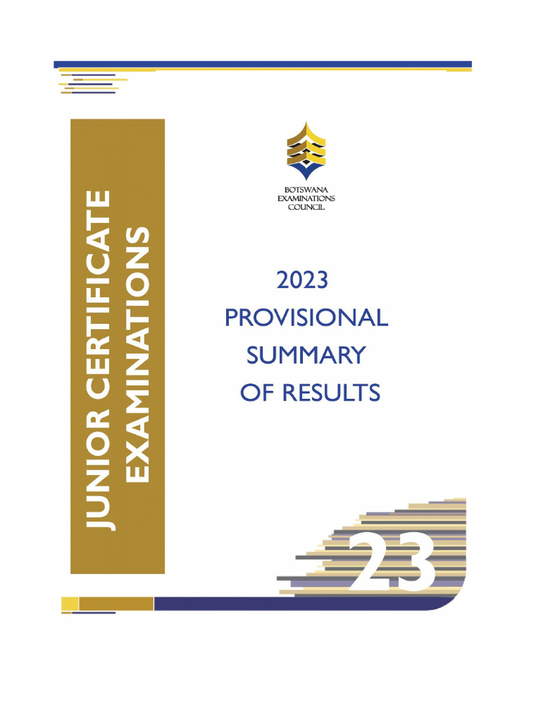 2023 JCE Provisional Results Overview | PDF | Multiple Choice | Image ...