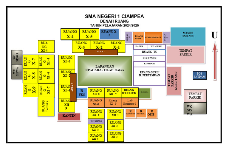 Denah Ruang Smanic - 2024-2025 | PDF