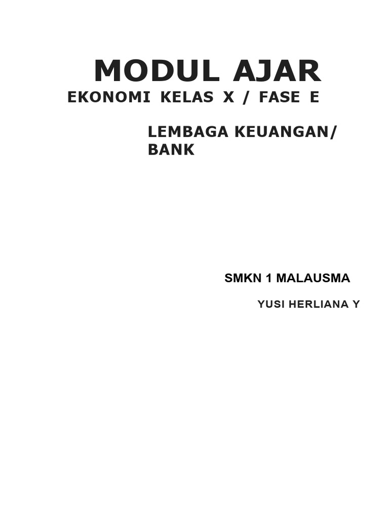 Modul Ajar Dan LKPD PPL Yusi Siklus 2 | PDF | Karier & Perkembangan ...