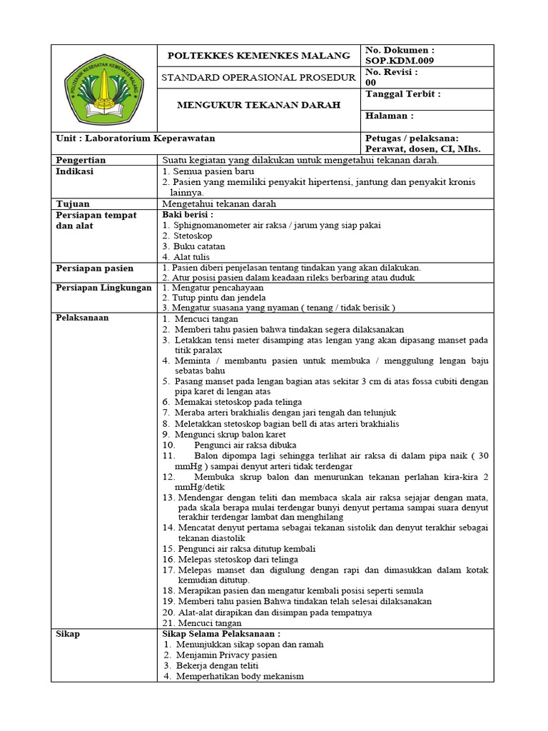 SOP Uji Prosedur Kepdas 2023 | PDF