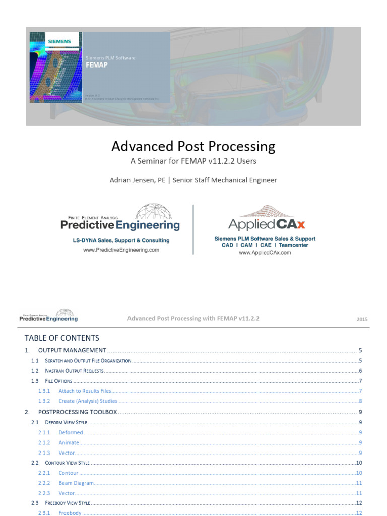 Advanced Post Processing Femap and NX Nastran Technical Seminar | PDF | Microsoft Excel | Image ...