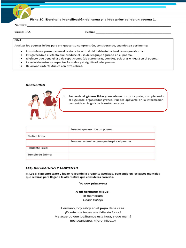 Ficha 10 | PDF | Poesía