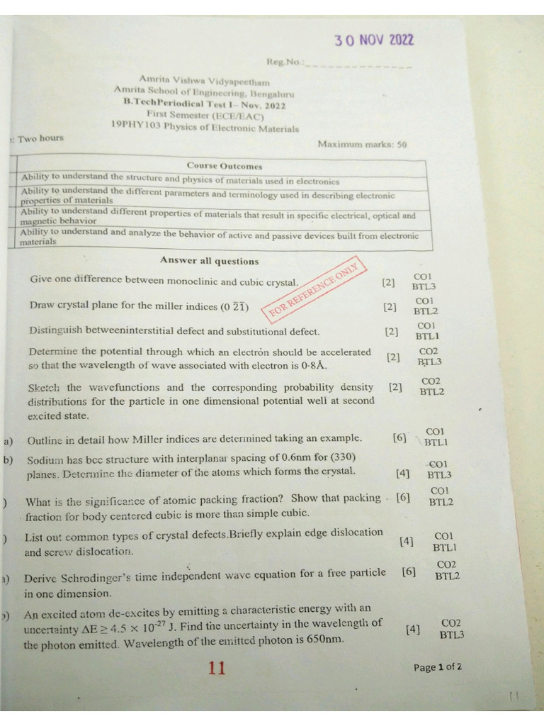 Questionpaper 1 | PDF