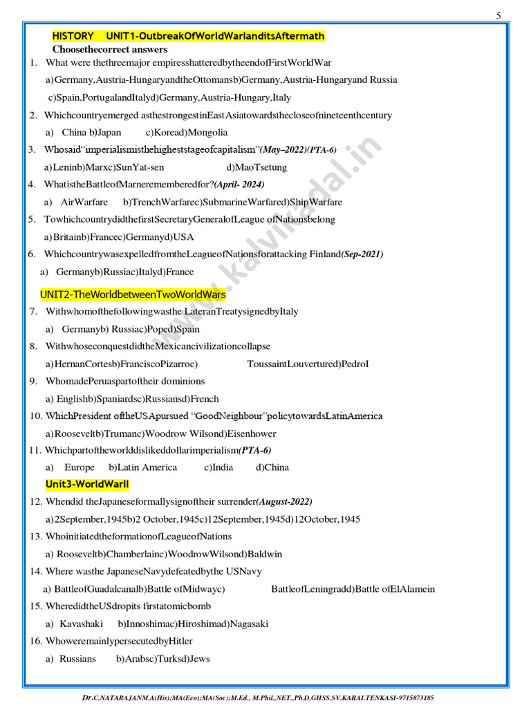 10th Class Social Science Material | PDF