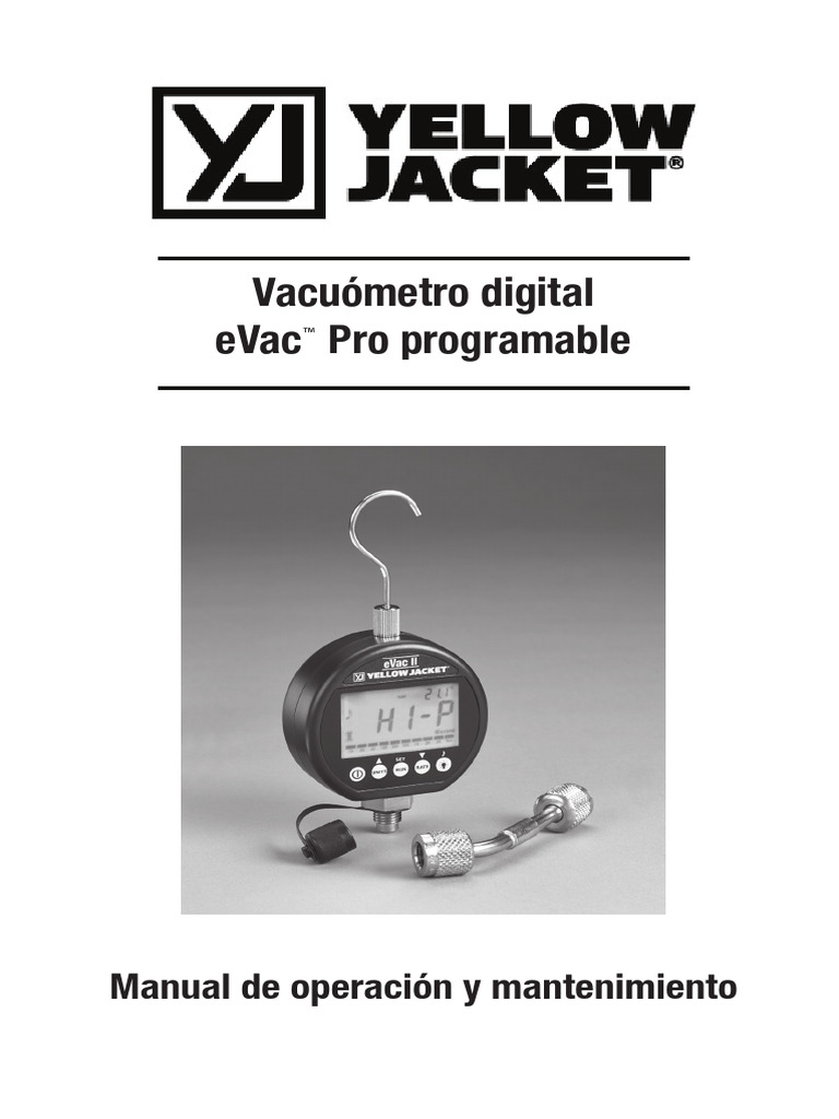 Mantenimientovacuómetro Digital Evac™ Pro Programable | PDF | Bomba | Gases