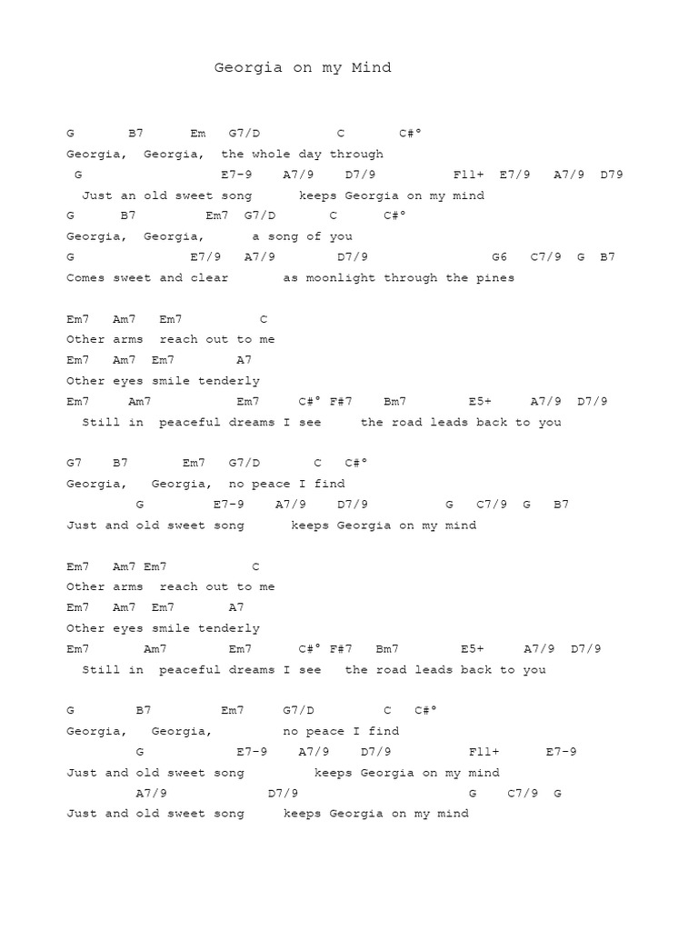 Georgia Chords | PDF