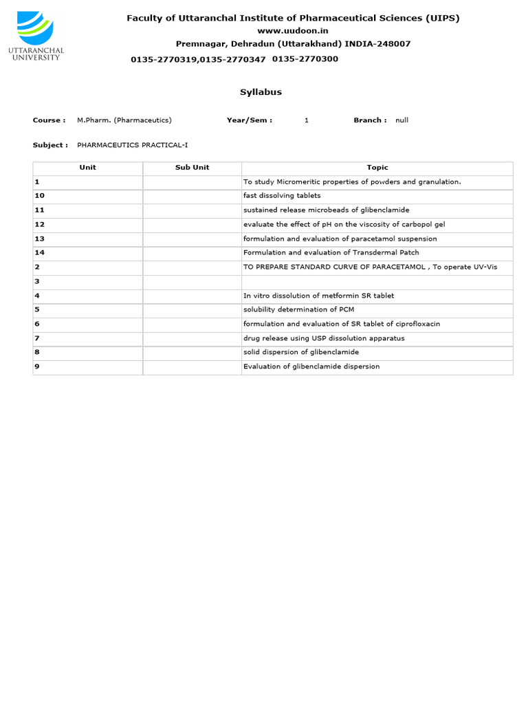Student Syllabus | PDF