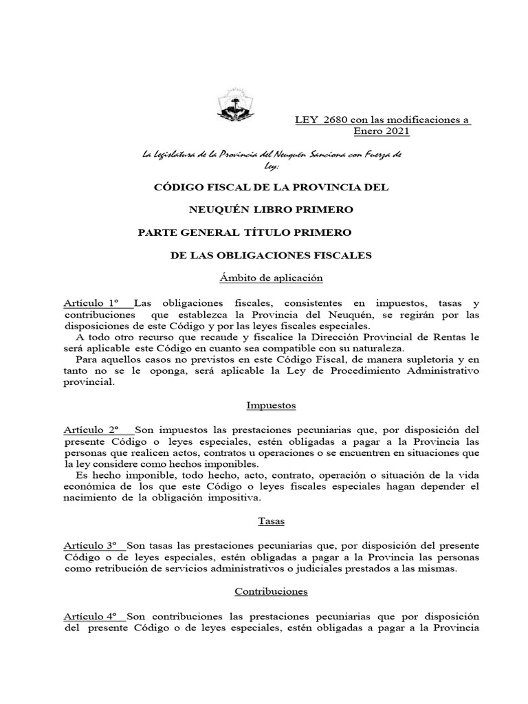 Codigo Fiscal A Enero 2021 | PDF | Impuestos | Fiscal