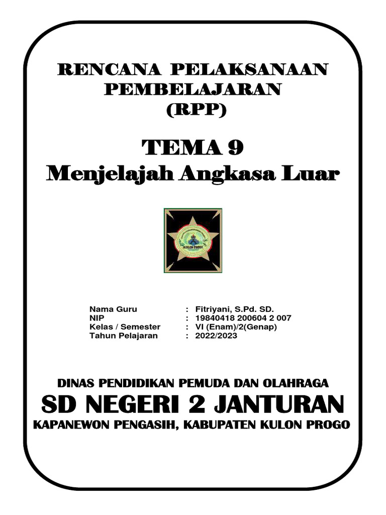 RPP Tema 9 Klas 6 | PDF