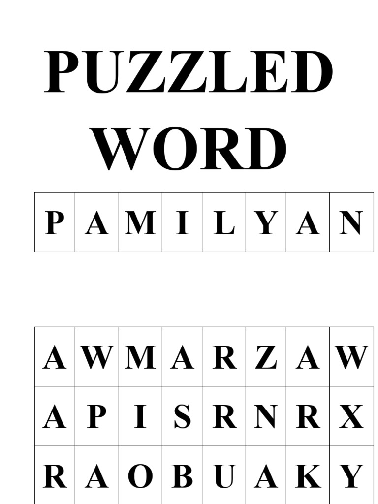 Puzzled Word | PDF