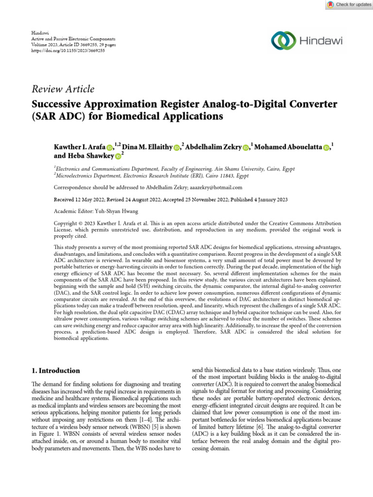 Active and Passive Electronic Components - 2023 - Arafa - Successive ...