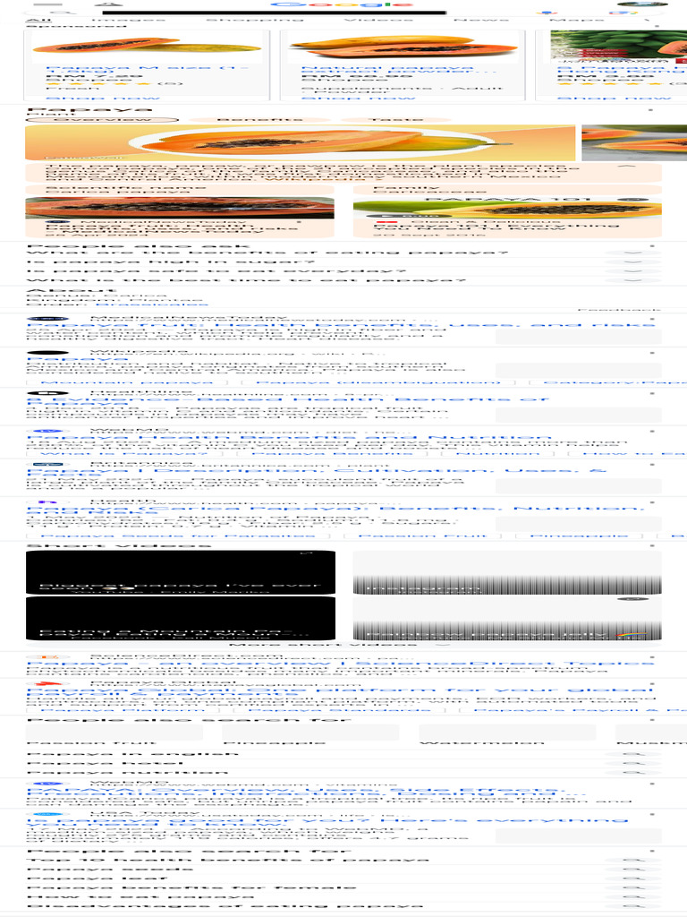 Papaya - Google Search | PDF | Nutrition | Diet & Nutrition