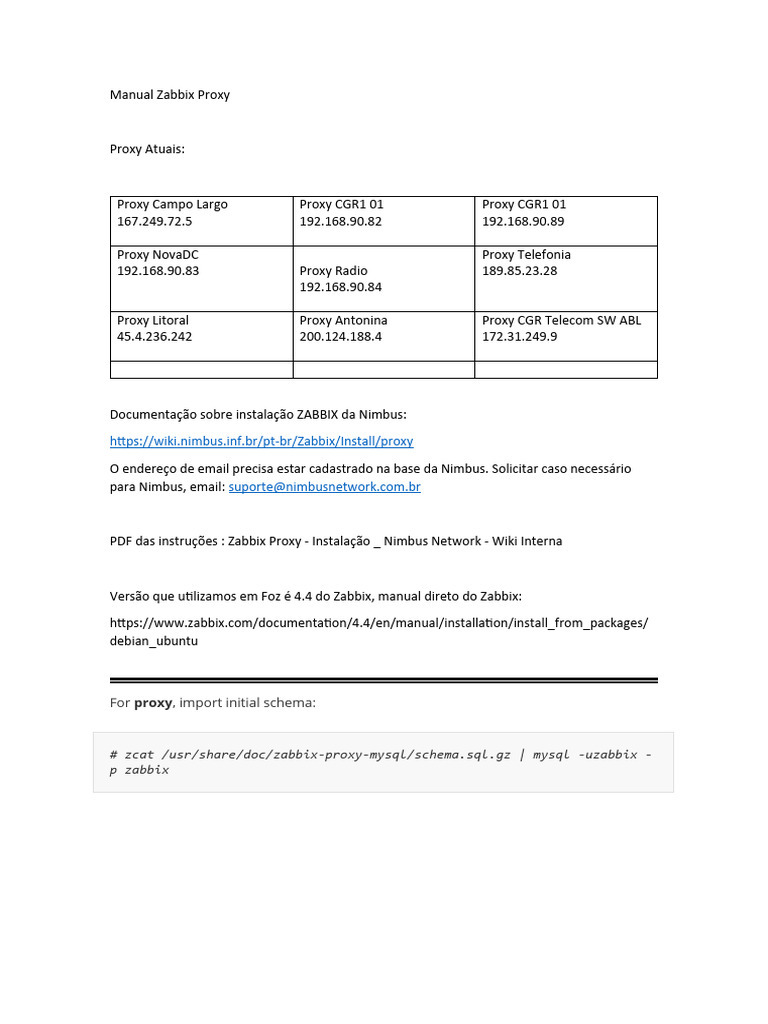 Manual Zabbix Proxy | PDF Manual Zabbix Proxy | PDF