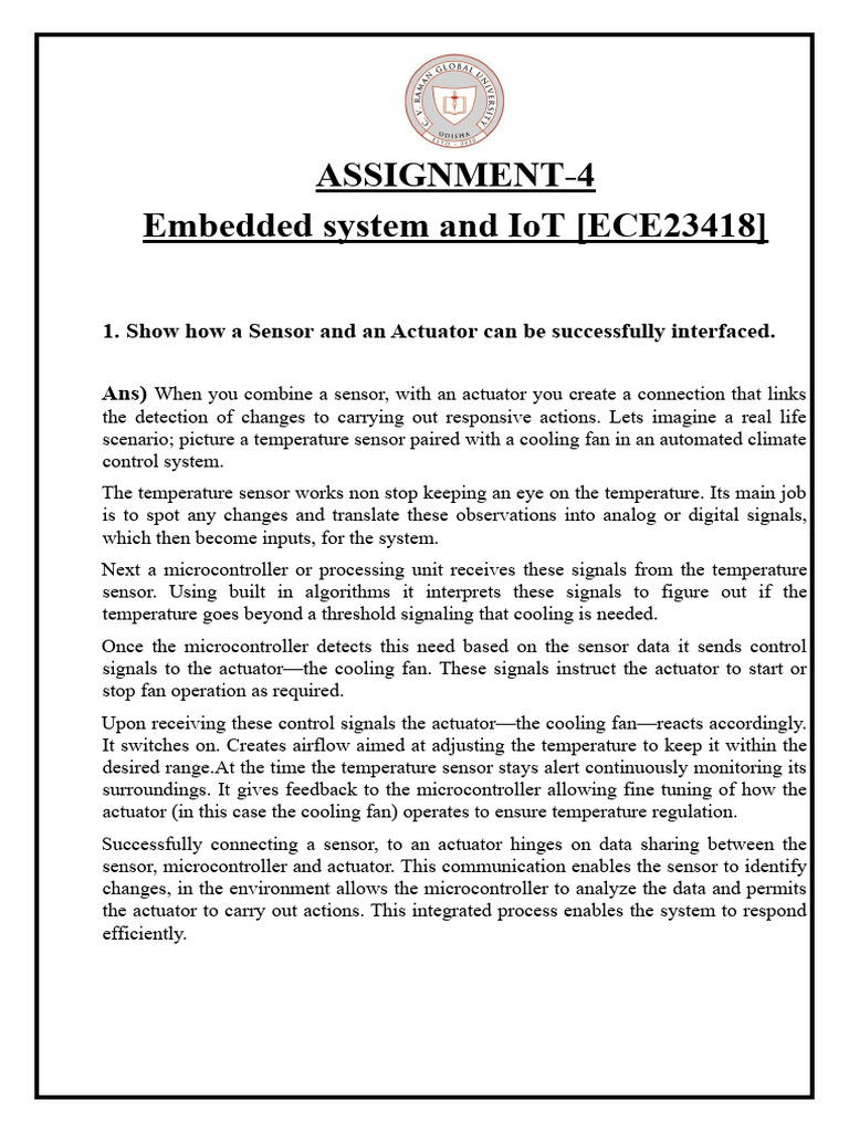 ASSIGNMENT-4 | PDF | Internet Of Things | Microcontroller