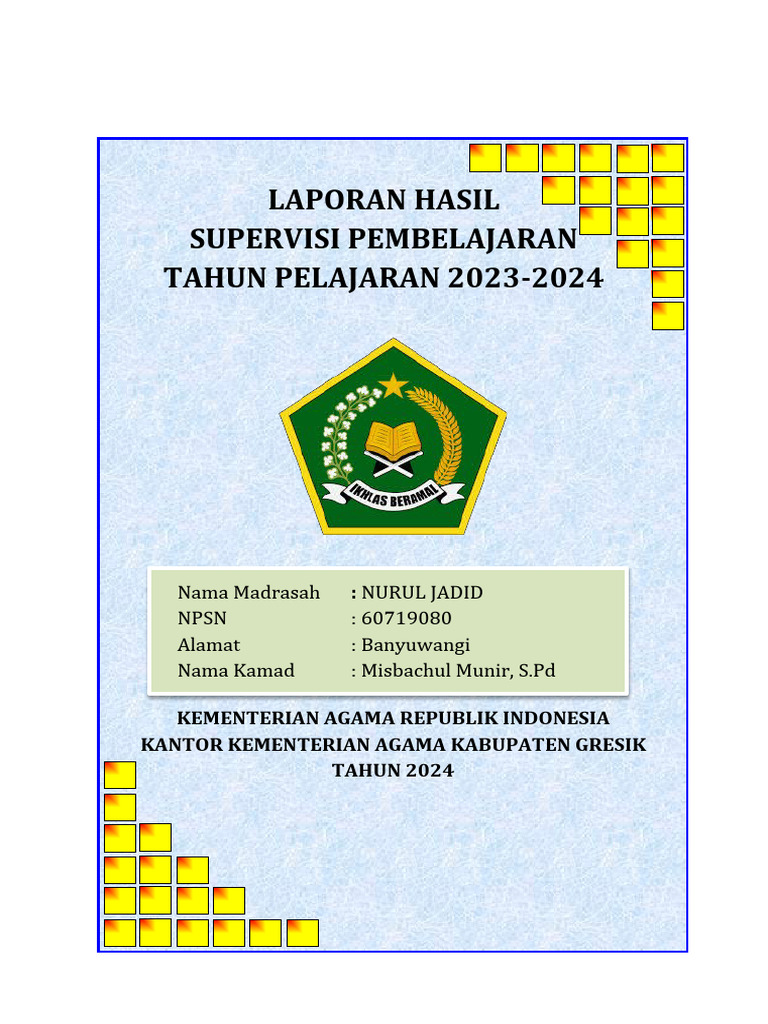 Laporan Supervisi Pembelajaran Mi Nuja 2024 | PDF