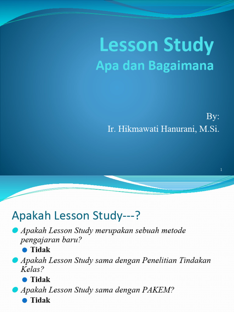 Apa Dan Bagaimana Lesson Study | PDF