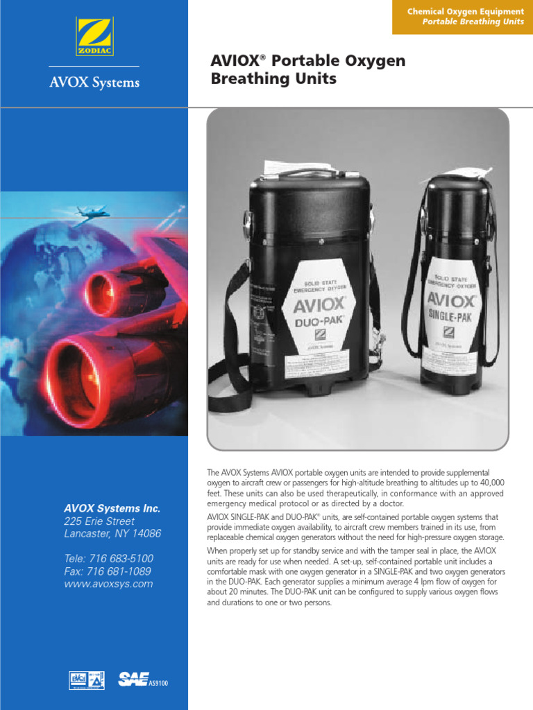 Aviox Portable Oxygen(1) | PDF | Oxygen | Manufactured Goods