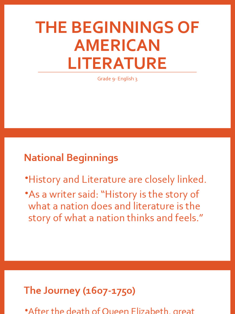 2 The Beginnings of American Literature | PDF | Thirteen Colonies ...