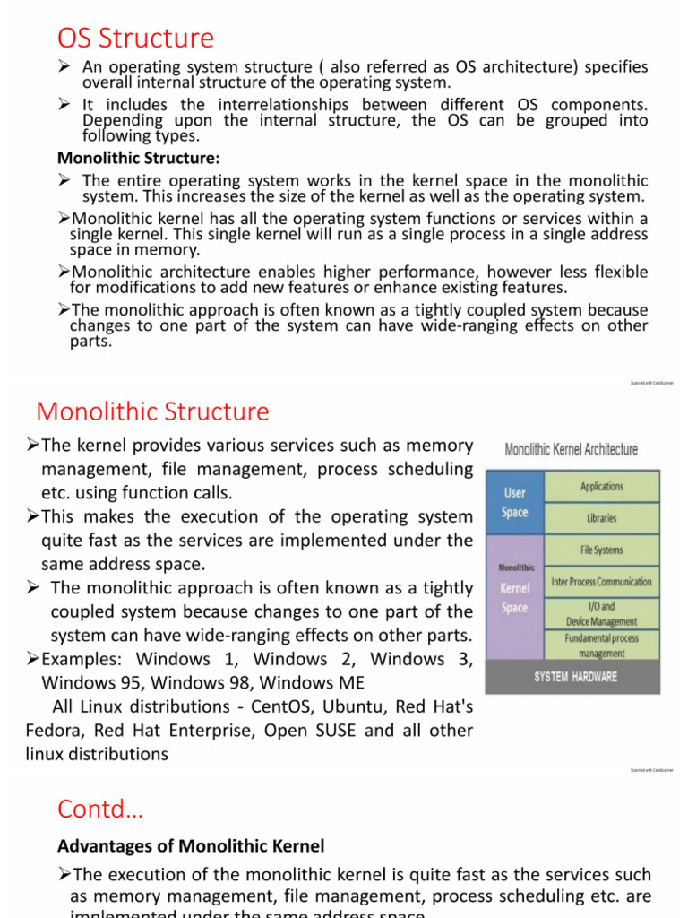 Structure of OS | PDF