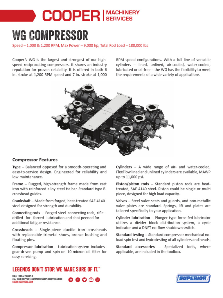 SPC20007-Superior-WG-Compressor-web | PDF | Piston | Engines