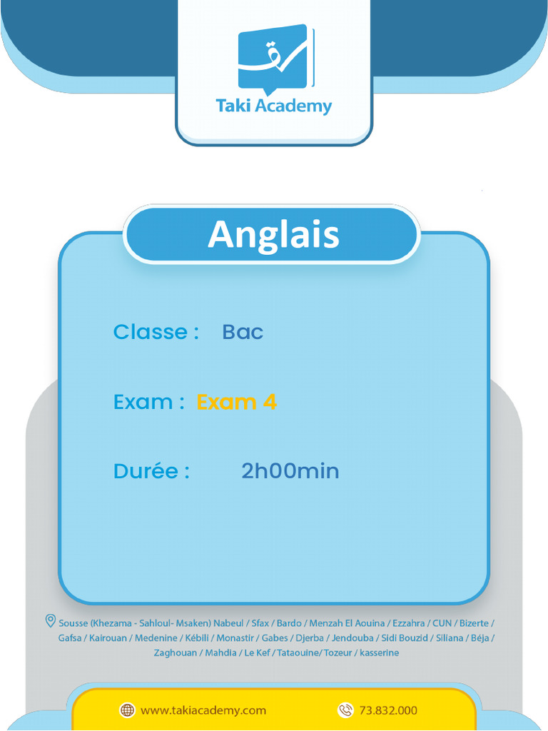 21 - corrigé_Exam 4 (Bac Sc A4) | PDF