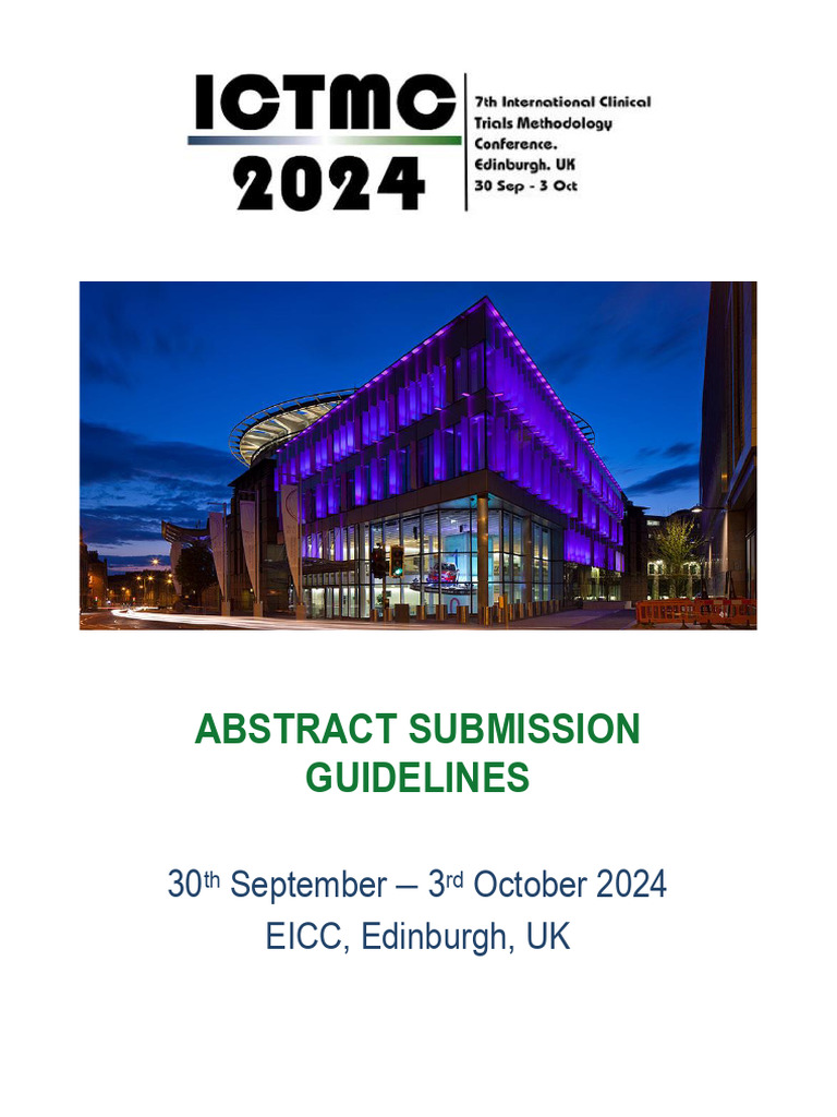 ICTMC 2024 Abstract Submission Guidelines | PDF | Systematic Review ...