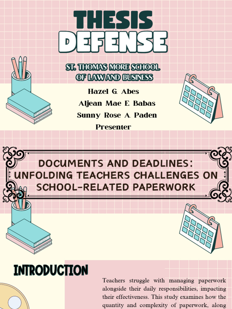 Final Defense | PDF | Teachers | Occupational Burnout