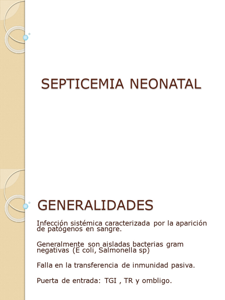 Manejo de Septicemia Neonatal | PDF | Septicemia | Especialidades Medicas