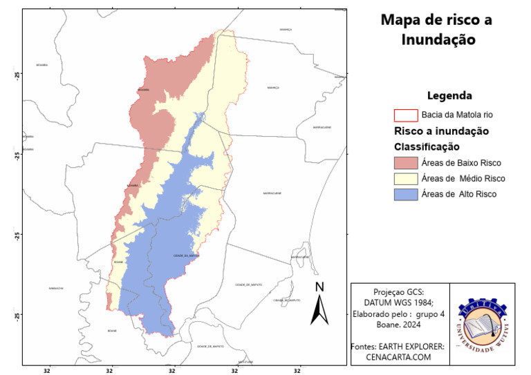Mapa de Risco de Inundação em Moamba | PDF