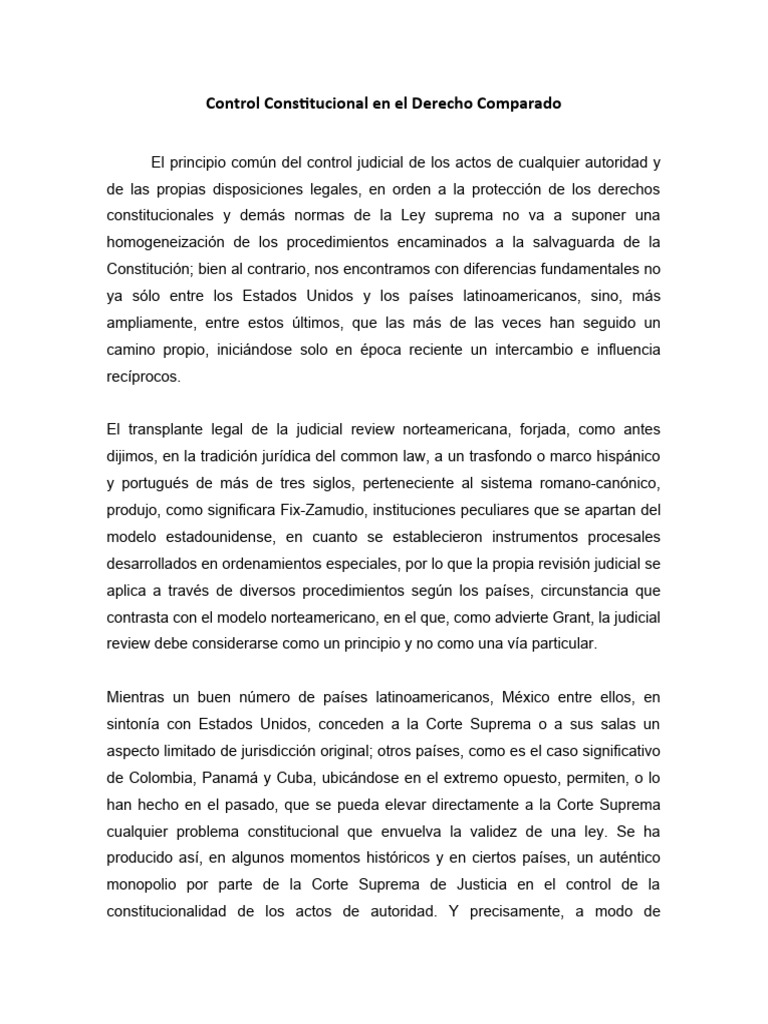 Control Constitucional en América Latina | PDF | Constitución ...