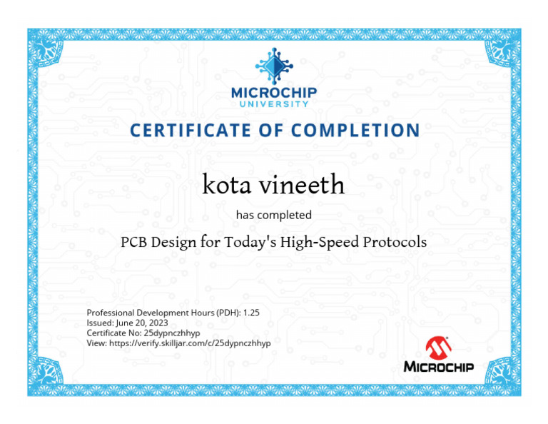 PCB Design Certificate Completion | PDF | Computers