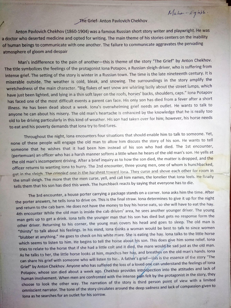 The Grief Essay | PDF