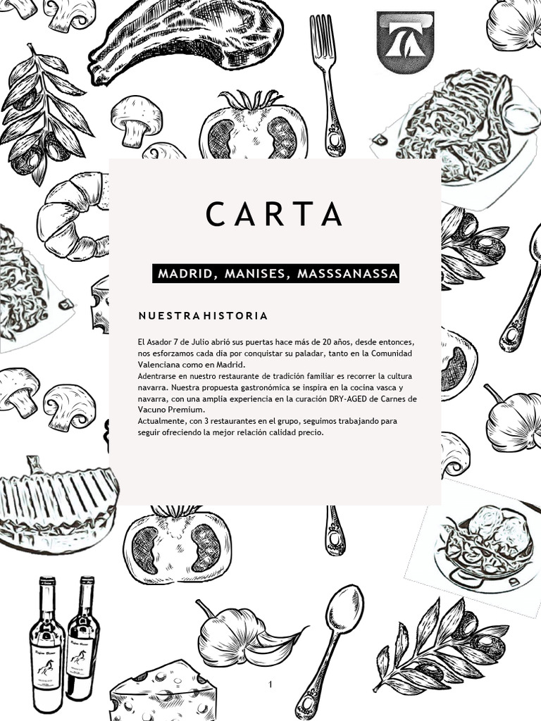 CARTA 2024 ASADORES 7 DE JULIO - 05.06.2024 Comprimido | PDF | filete | Cocina
