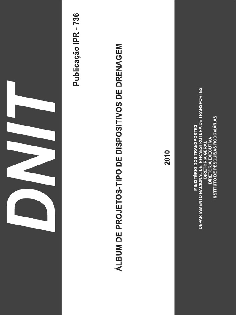 Manual Drenagem Dispositivos - Dnit | PDF