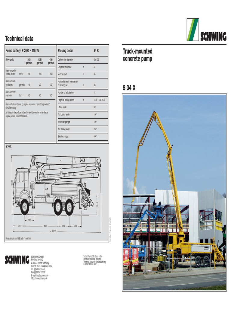 SCHWING - BROCHURA S - 34 - X - en | PDF | Pump | Engineering