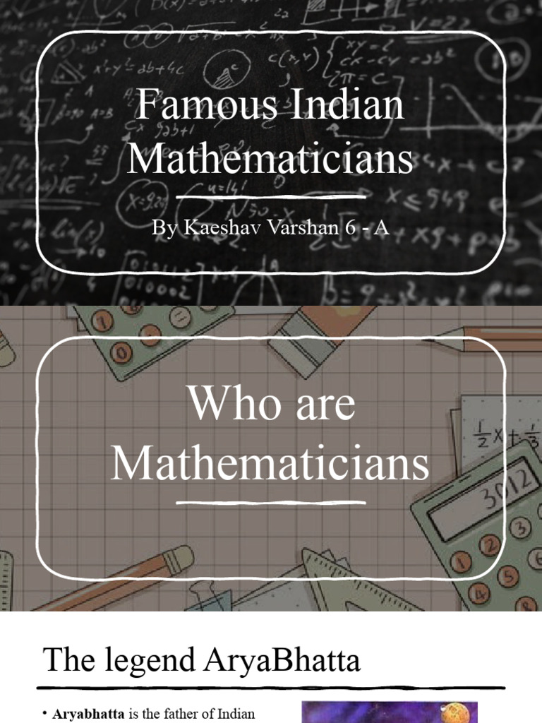 Famous Indian Mathematicians | PDF | Mathematics | Mathematical Analysis
