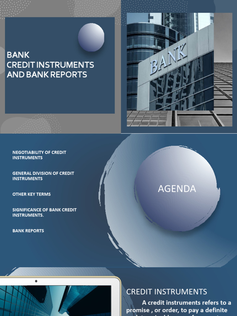Bank Credit Instruments and Bank Reports GROUP 3 | PDF | Cheque ...