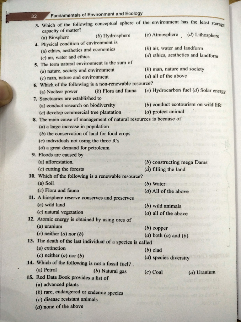 Module 1 - Numericals MAKAUT EVS | PDF | Natural Environment | Environmental Degradation