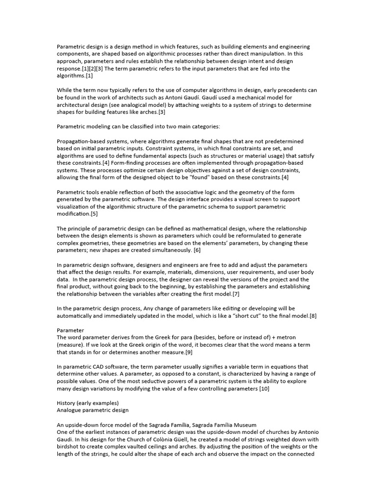 Parametric Design Method | PDF | Applied Mathematics