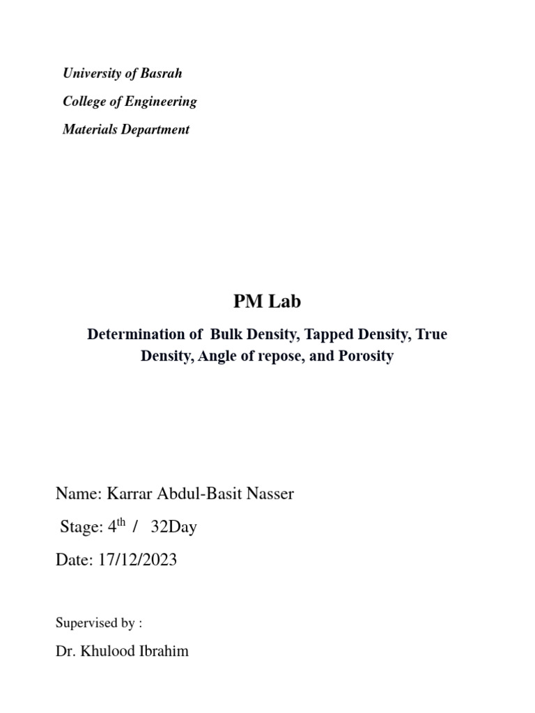 Aim11 | PDF | Density | Porosity