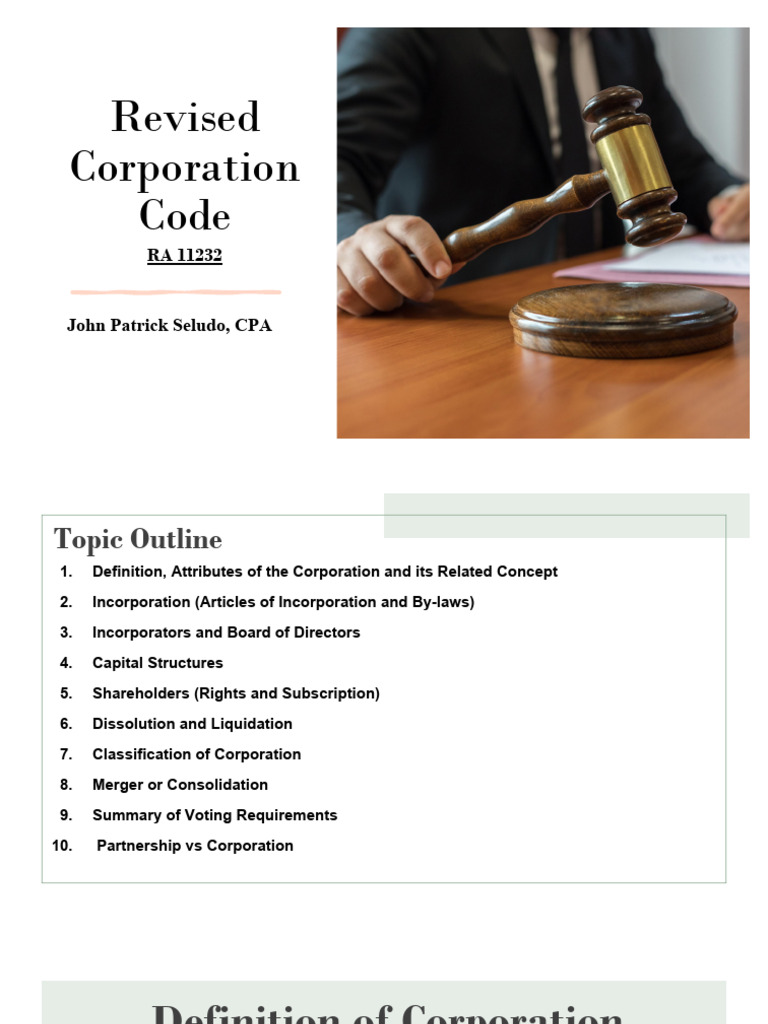 Revised Corporation Code PDF | PDF | Corporations | Dividend