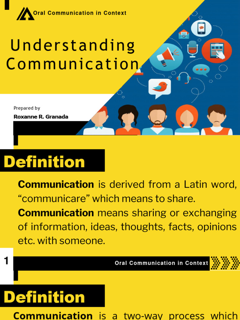 Understanding Communication | PDF | Communication | Nonverbal Communication