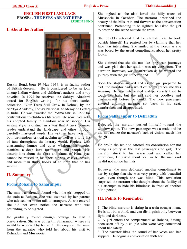 I. About The Author: The Eyes Are Not Here | PDF | Narration