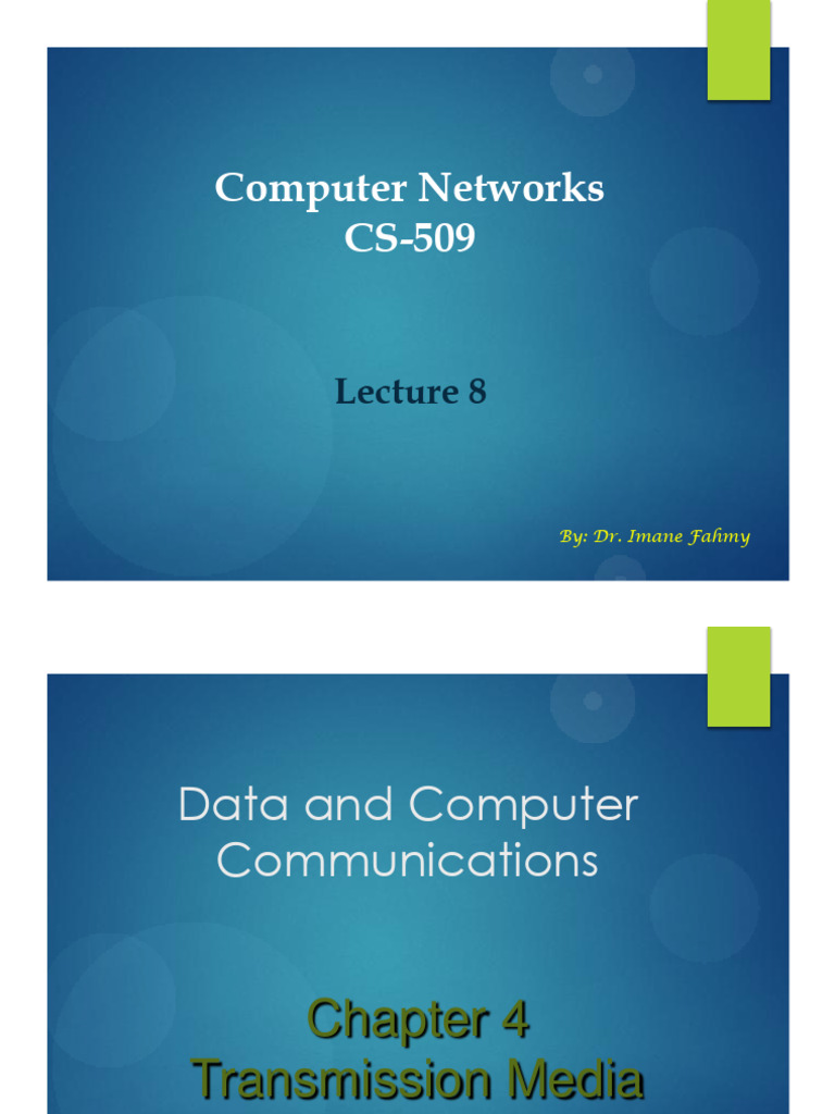 Cs 509 Lecture 82017 | PDF | Optical Fiber | Radio