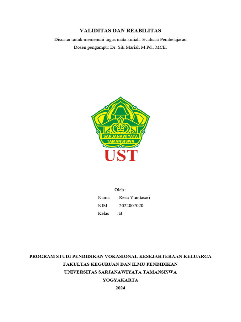 Validitas Dan Reabilitas Butir Soal | PDF