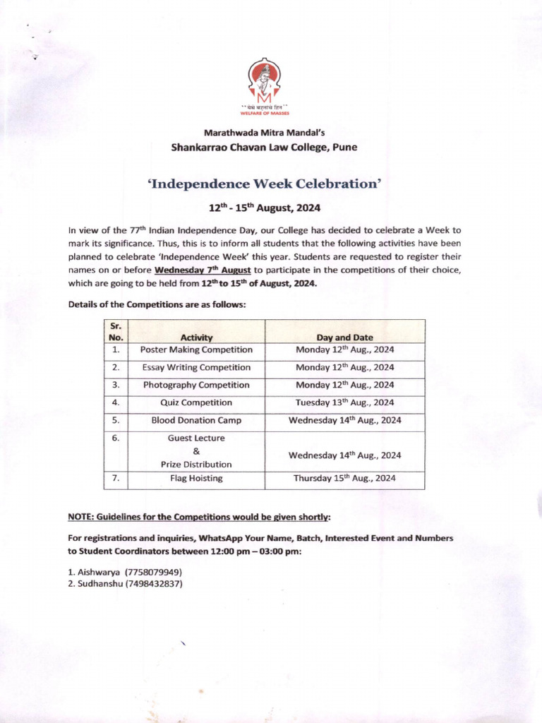 Independence Week Celebration 2024 | PDF