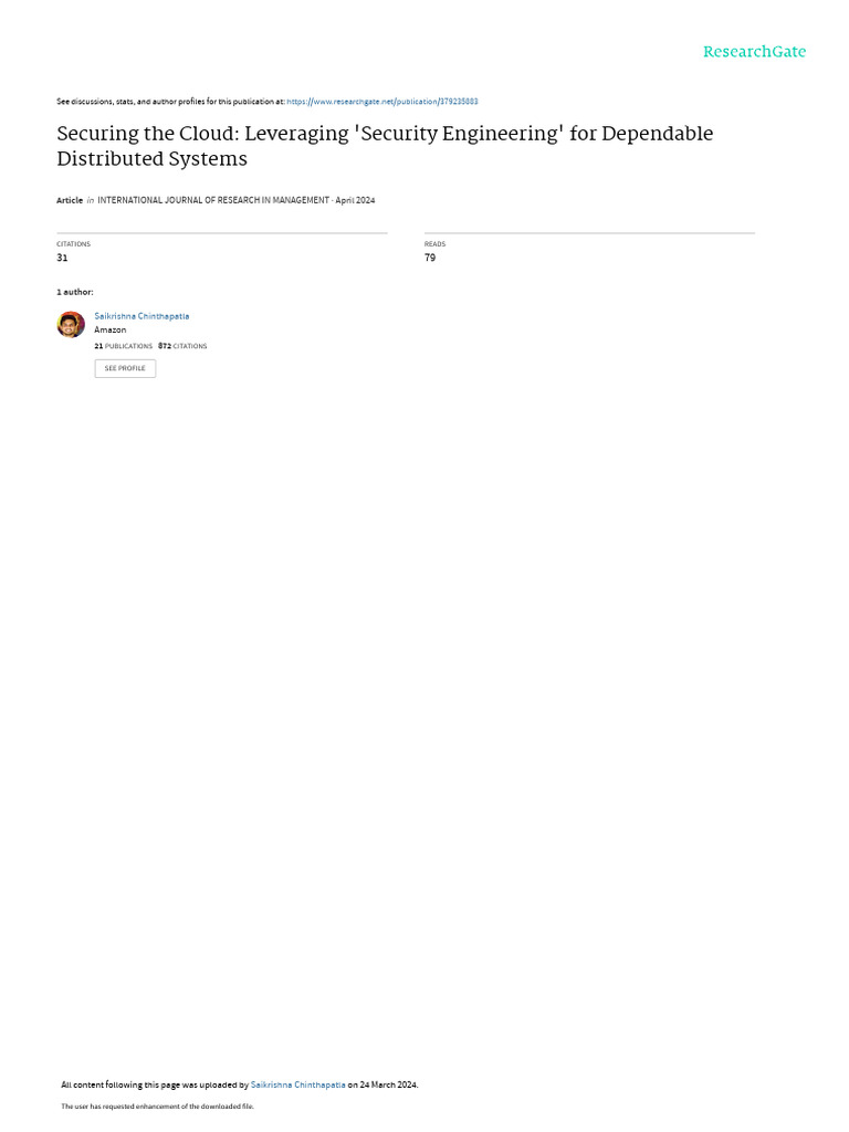 Spark Architecture Research Final | PDF | Cloud Computing | Security