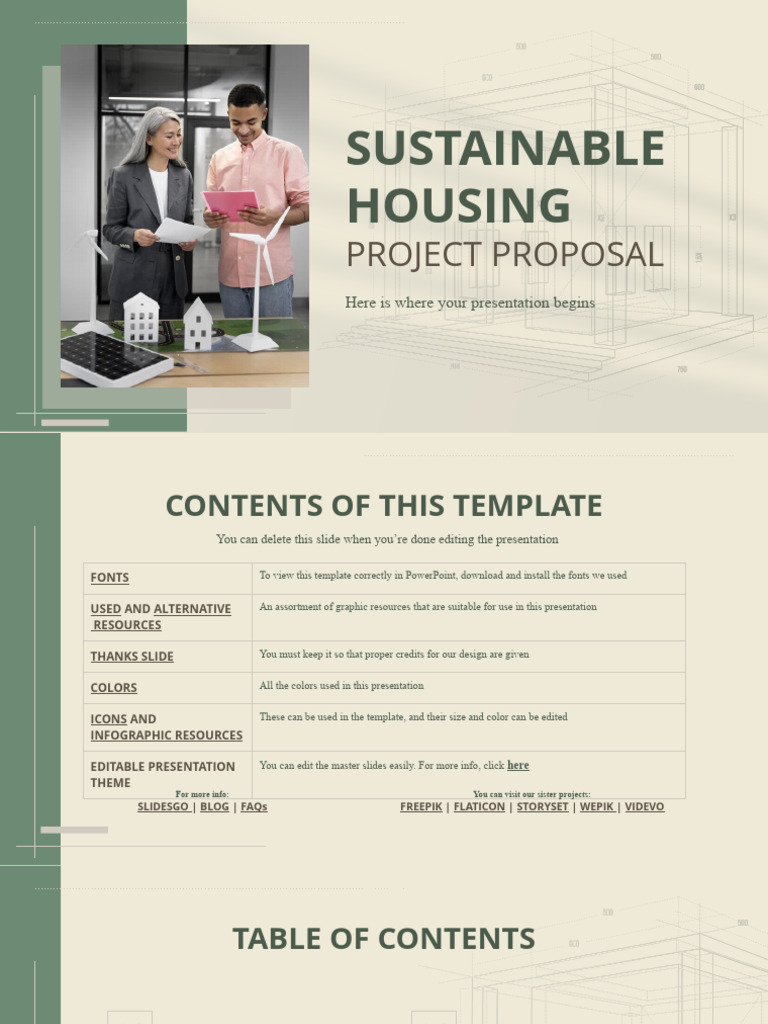Sustainable Housing Project Proposal by Slidesgo | PDF | Expense ...