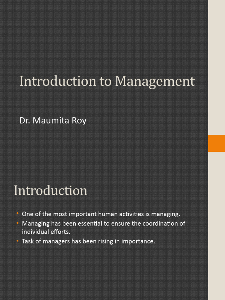 Unit 1 - Introduction to Management | PDF | Goal | Business Economics