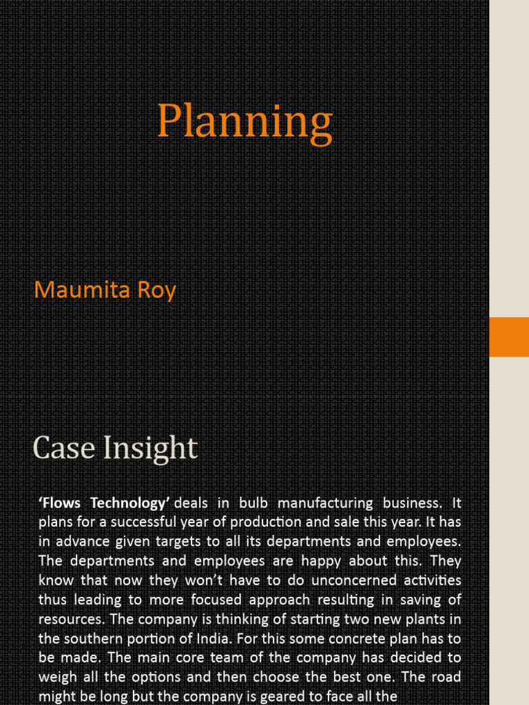 Unit 2 - Planning | PDF | Goal | Forecasting